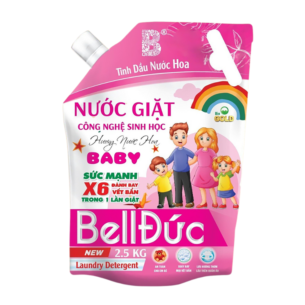 Túi Nước Giặt Baby Công Nghệ Sinh Học Bell Đức 2,5kg Hồng
